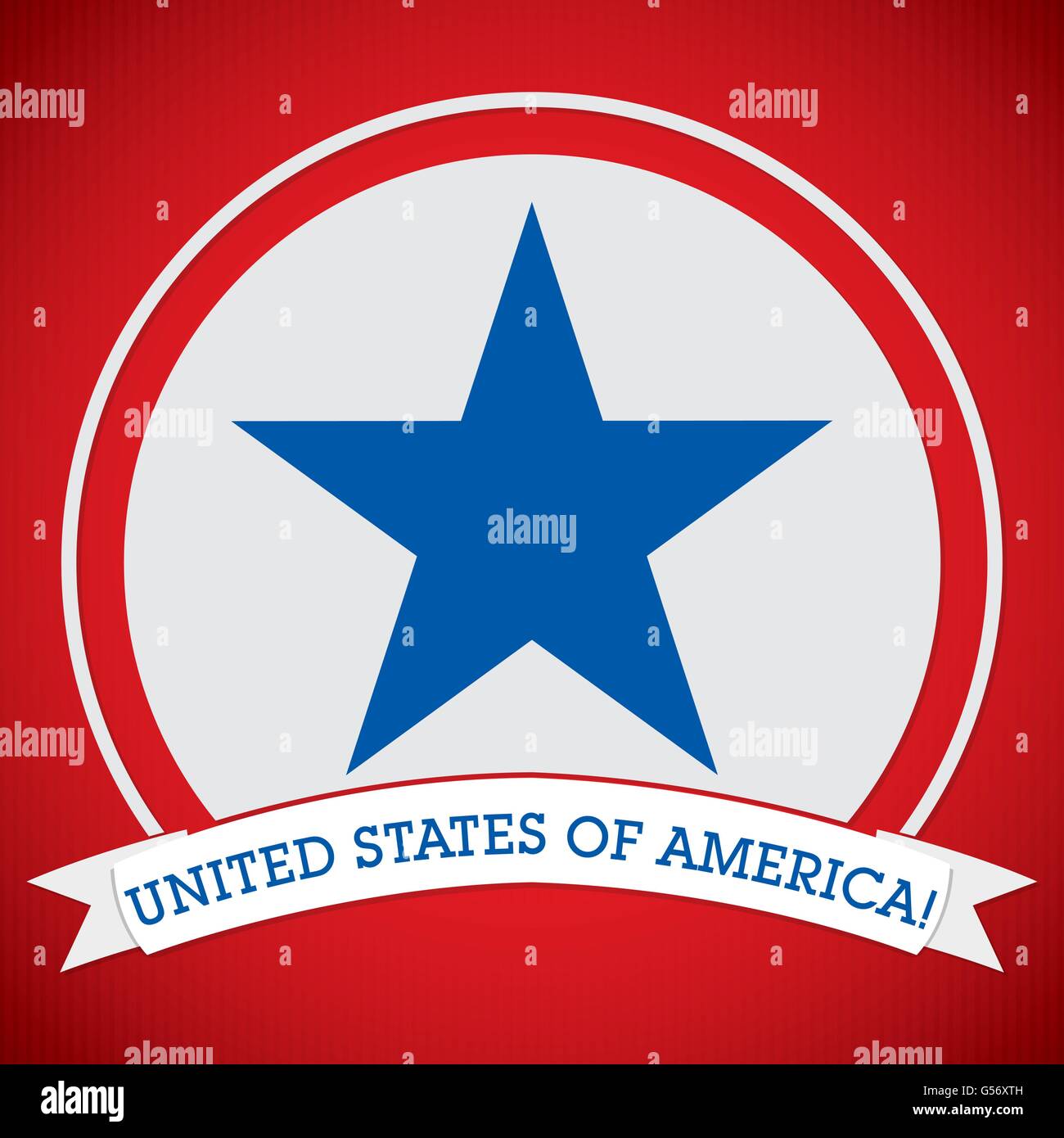 United States of America circle label card in vector format Stock ...