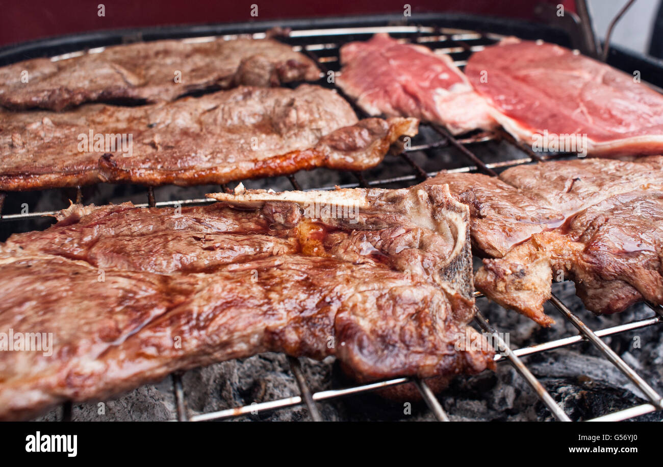Barbecue grill grilled meat hi-res stock photography and images - Alamy