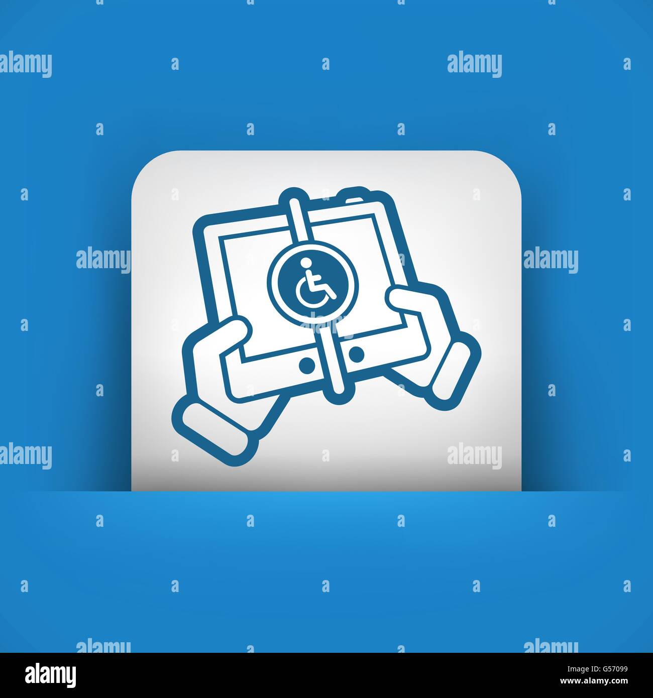 Handicap tablet connection Stock Vector Image & Art - Alamy