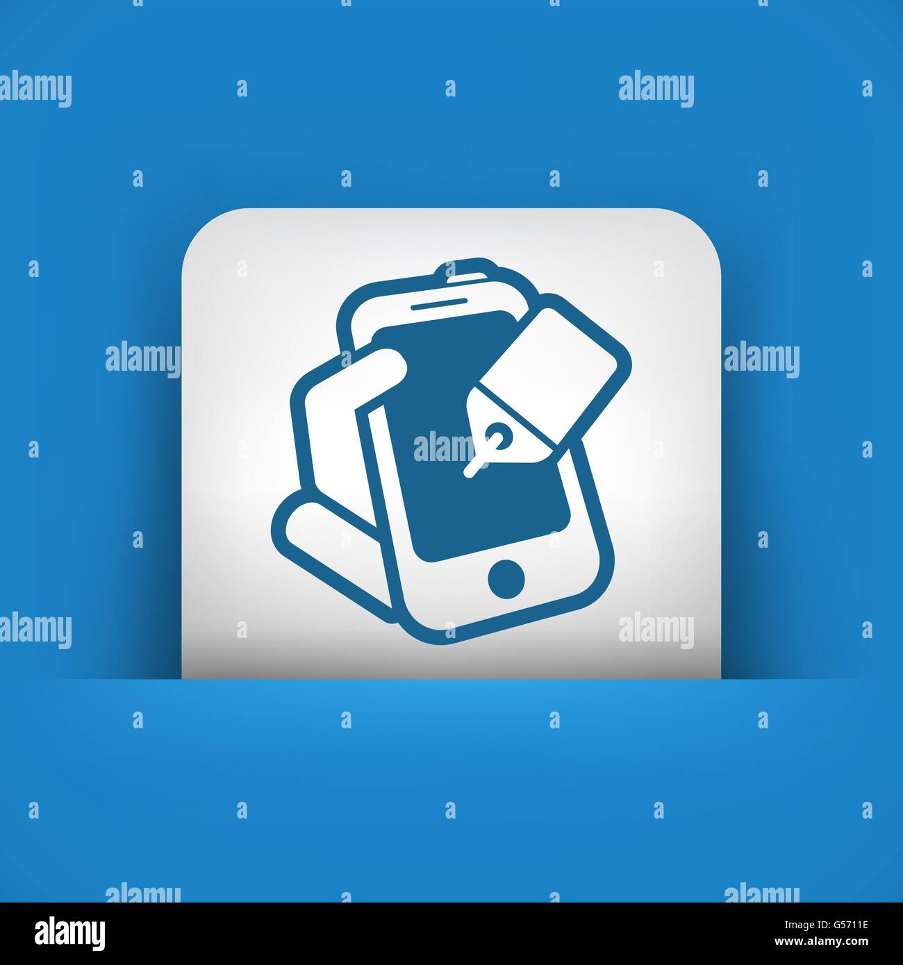 Phone label icon Stock Vector Image & Art - Alamy