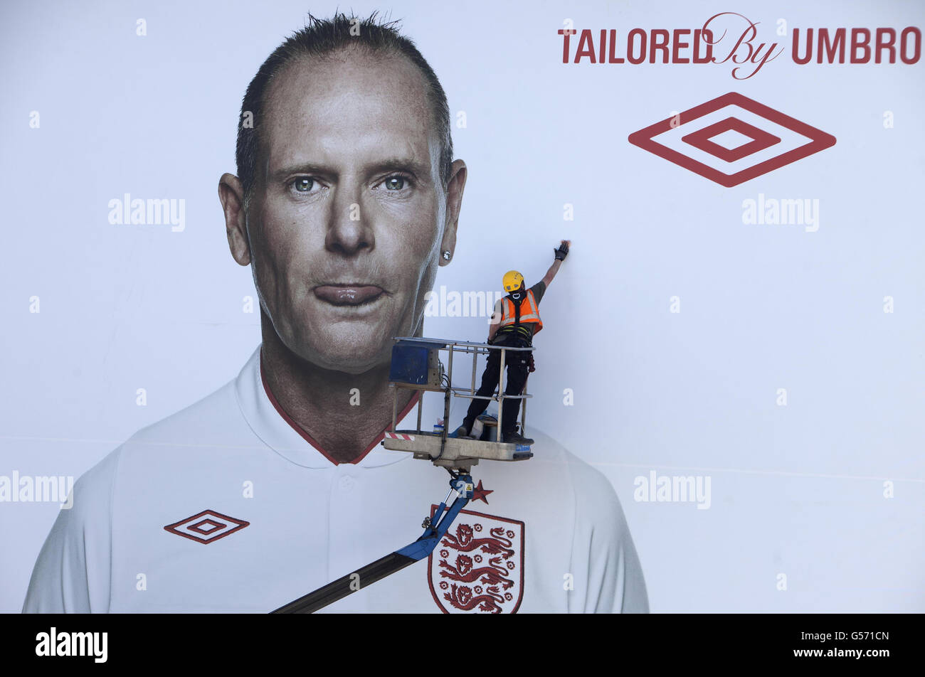 Umbro Faces of England Stock Photo - Alamy