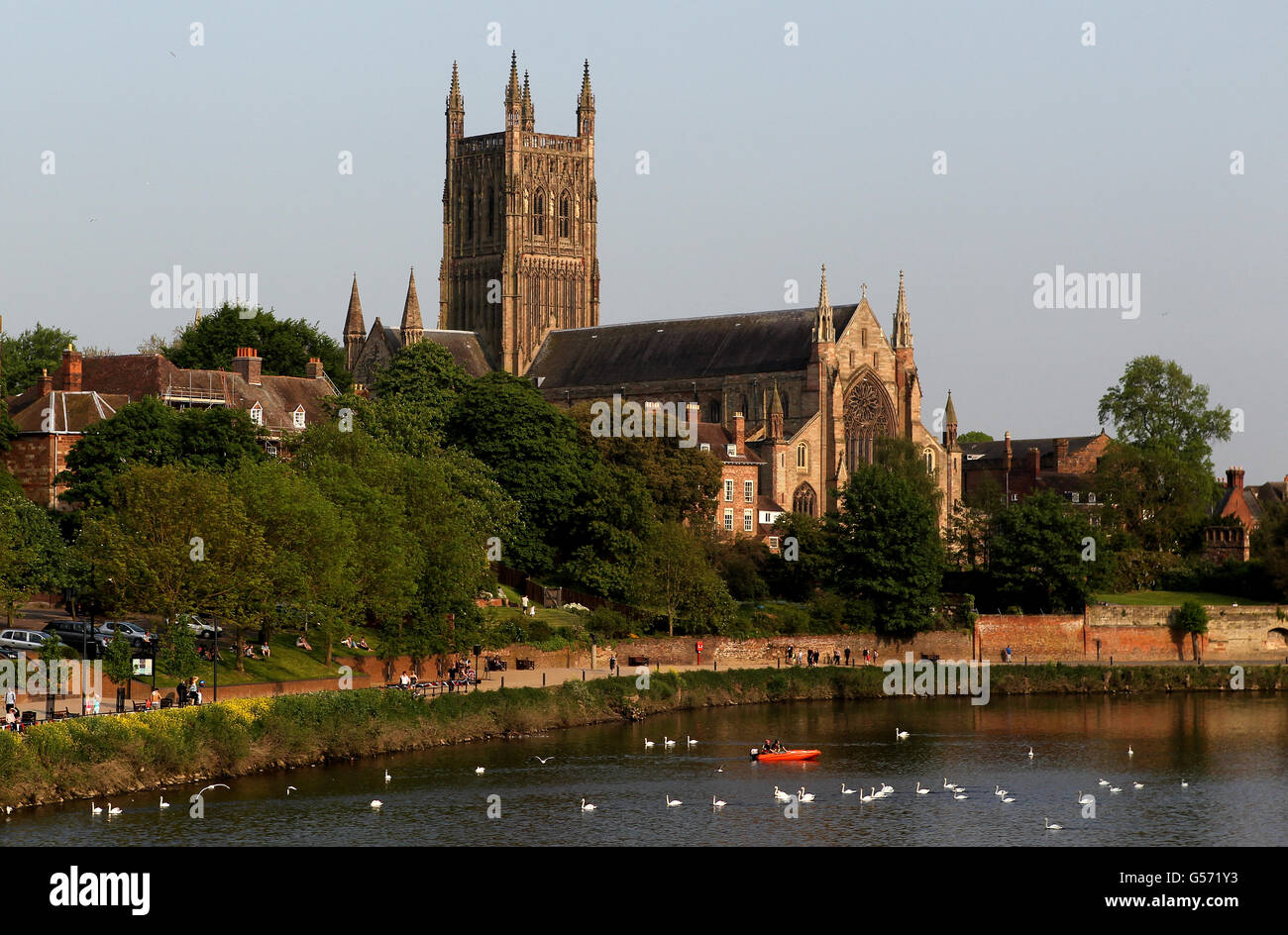 Landmarks - Worcester Cathedral Stock Photo - Alamy