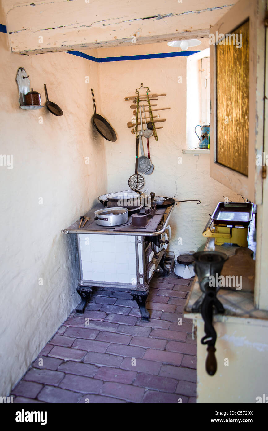 old kitchen in a village Stock Photo - Alamy