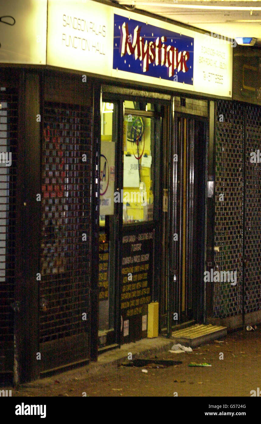 The scene outside the Mystique nightclub in Hounslow, West London ...