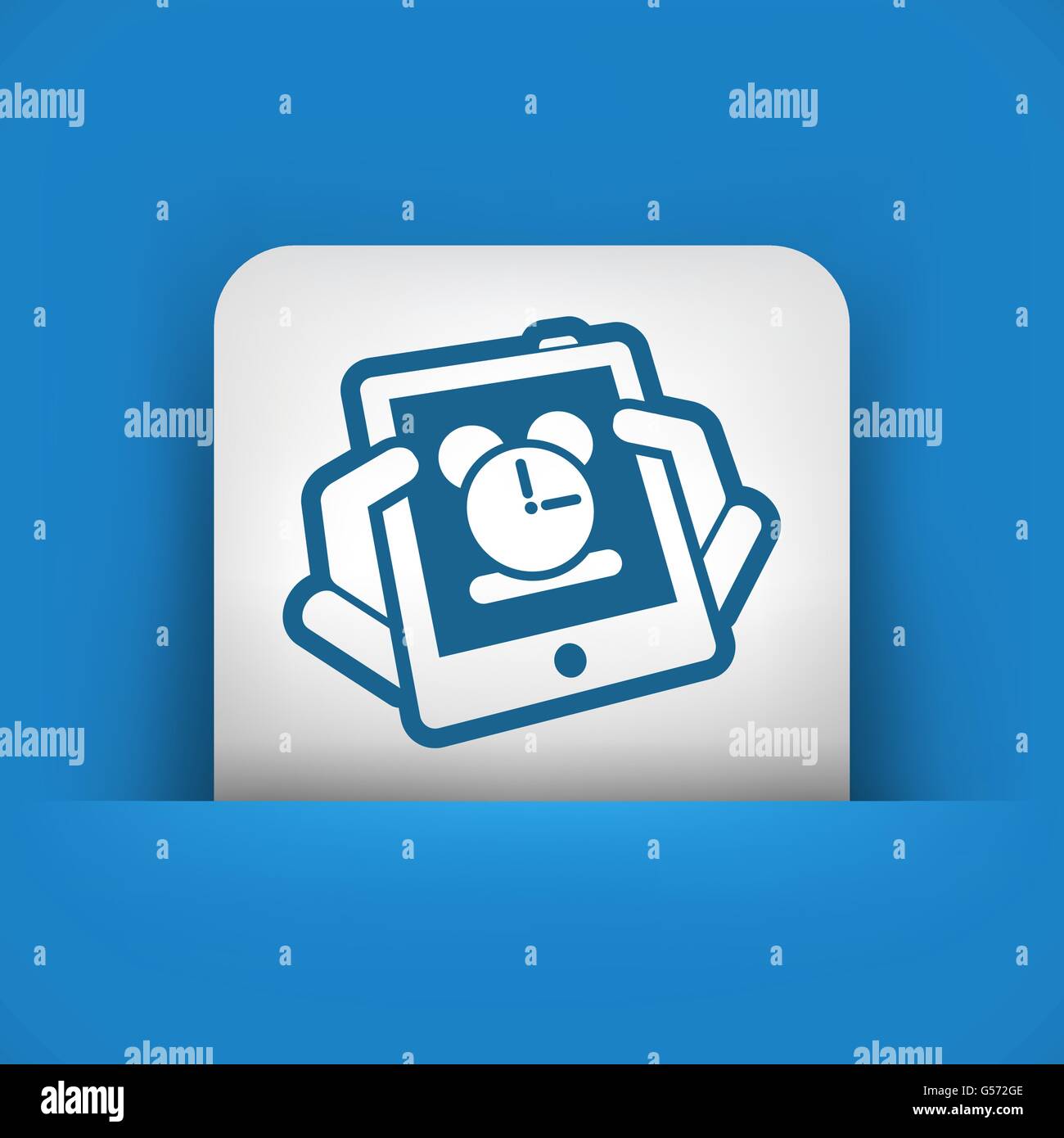 Tablet clock icon Stock Vector Image & Art - Alamy