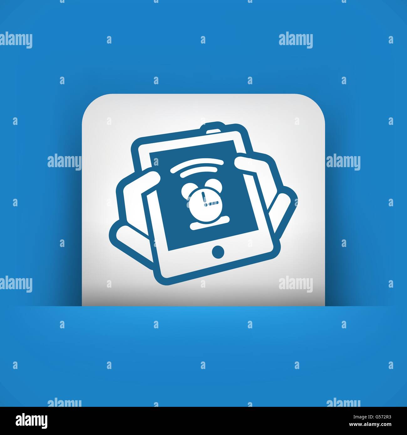 Tablet clock icon Stock Vector Image & Art - Alamy