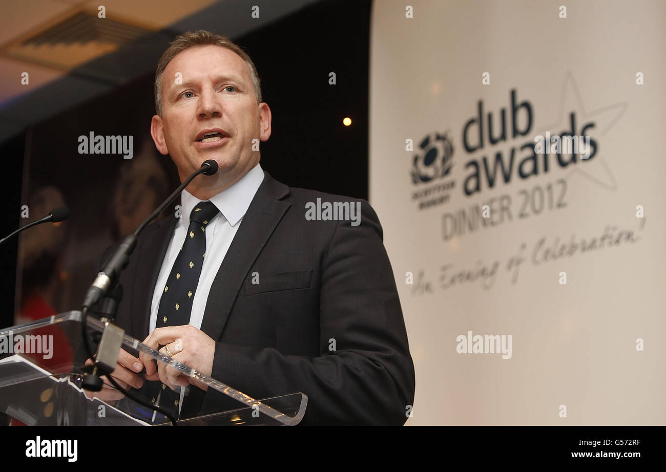 Andy Nicol during the Scottish Rugby Union Club Awards Dinner at ...