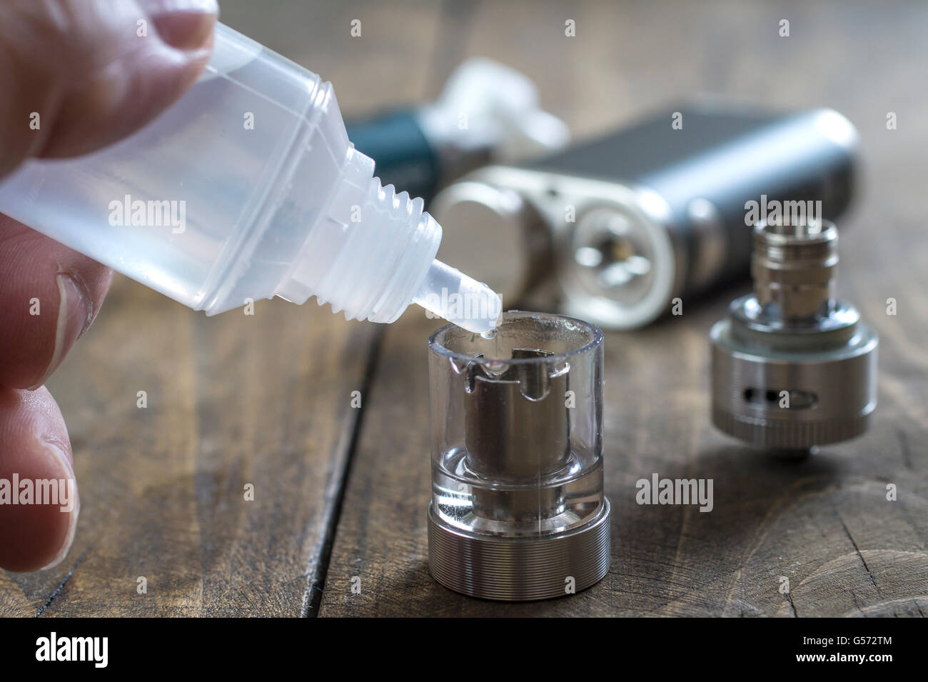 Advanced personal vaporizer or e-cigarette, close up Stock Photo - Alamy