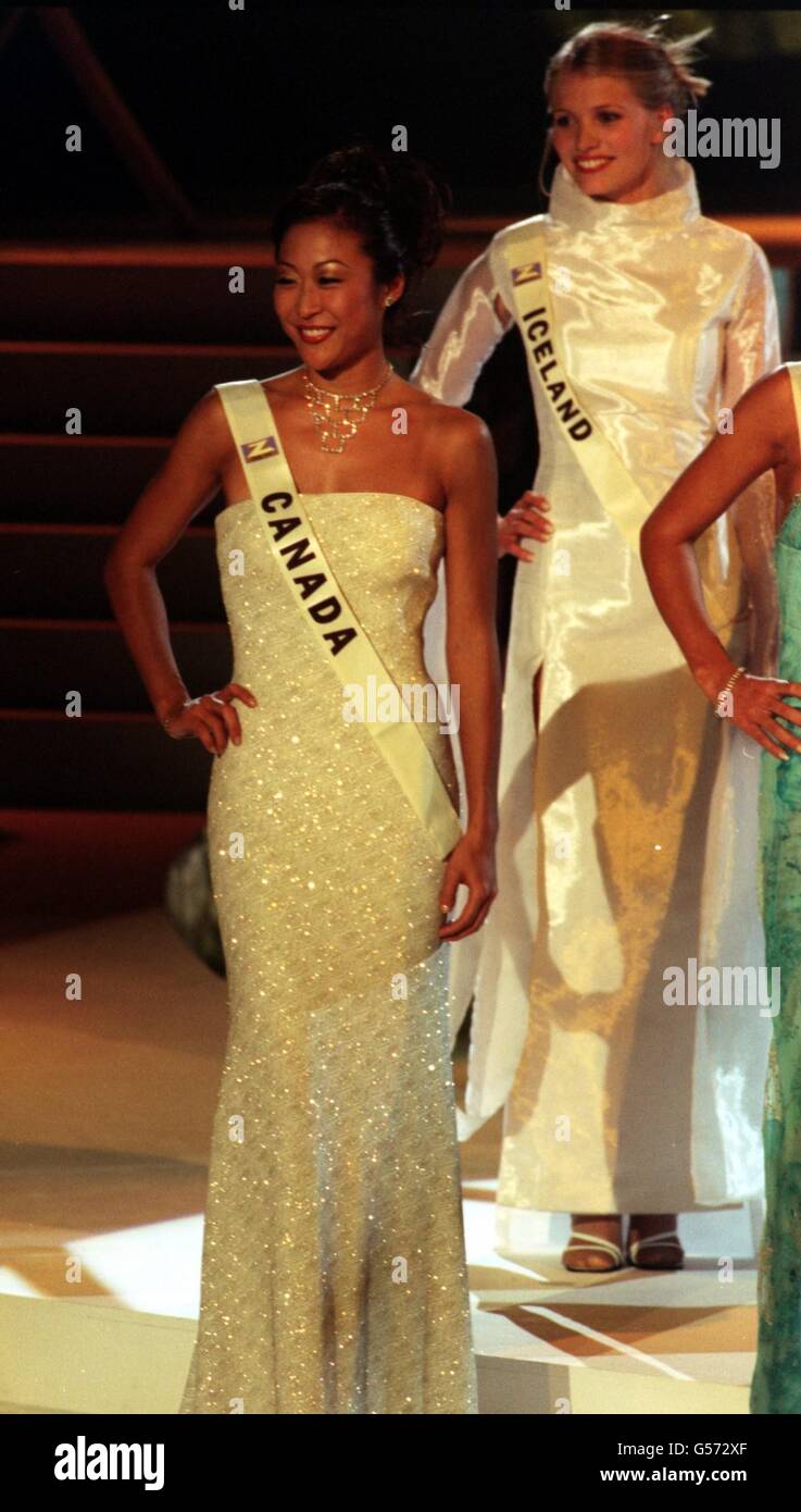 Miss Canada, Christine Cho, 21 during the Miss World contest at The ...