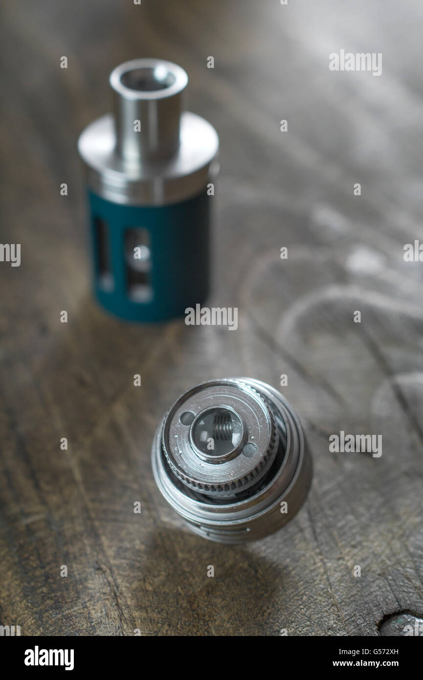 Electronic cigarette Atomizer Replacement Head in close up Stock Photo ...