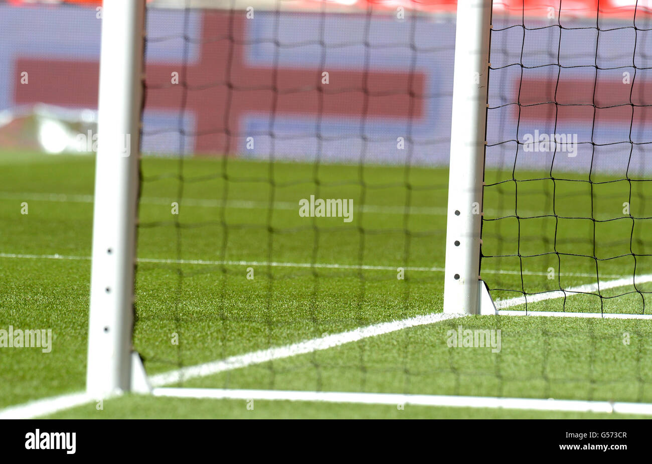 A general view of the sensors for the goal-line technology "Hawkeye ...