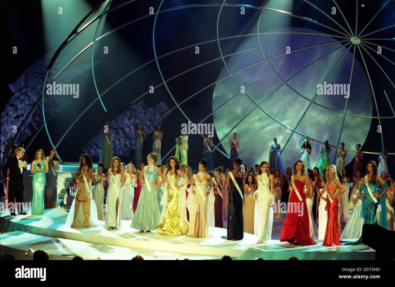 The entrants of the Miss World contest at The Millennium Dome in ...