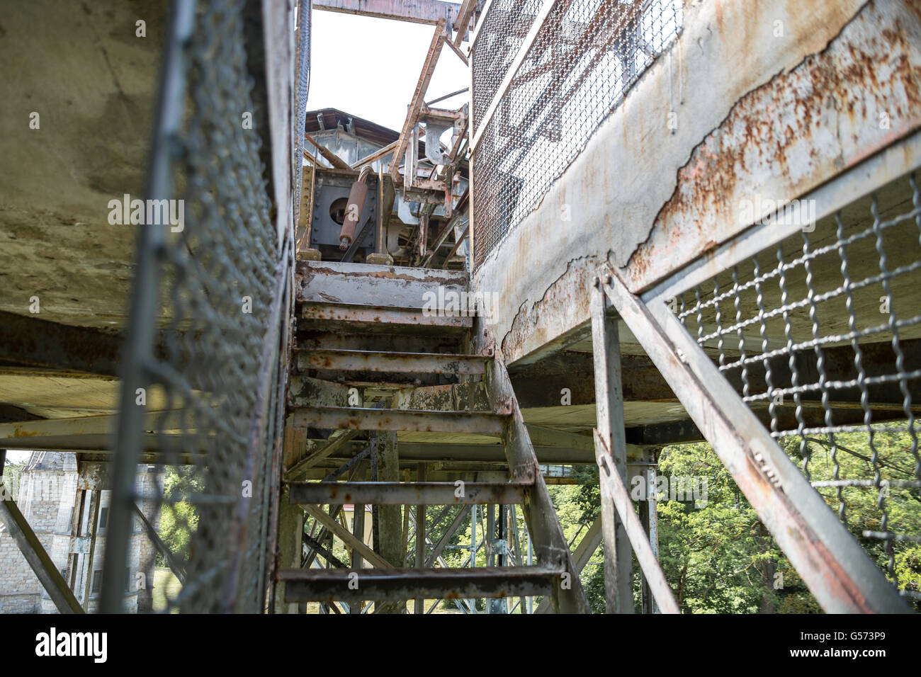 Industrial metal stairs staircase hi-res stock photography and images ...