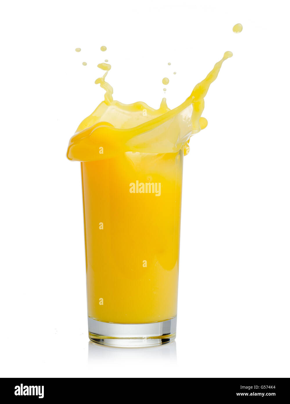 Orange juice splash on Cut Out Stock Images & Pictures - Alamy