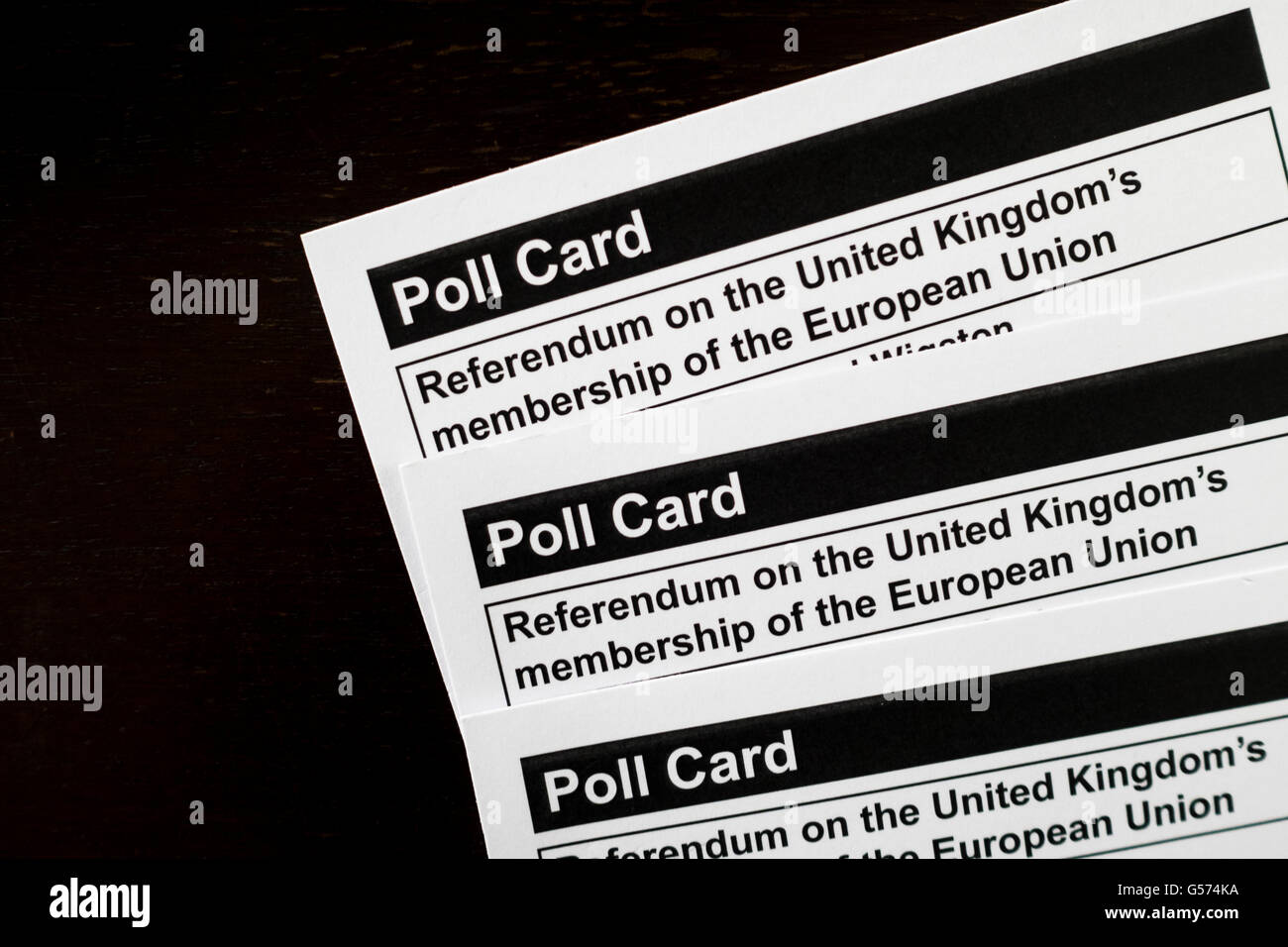 Uk polling cards hi-res stock photography and images - Alamy