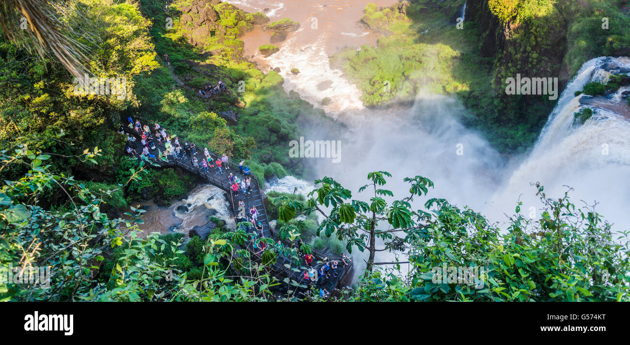 Iguazu Falls, Walkway, Brazil Stock Photo - Alamy