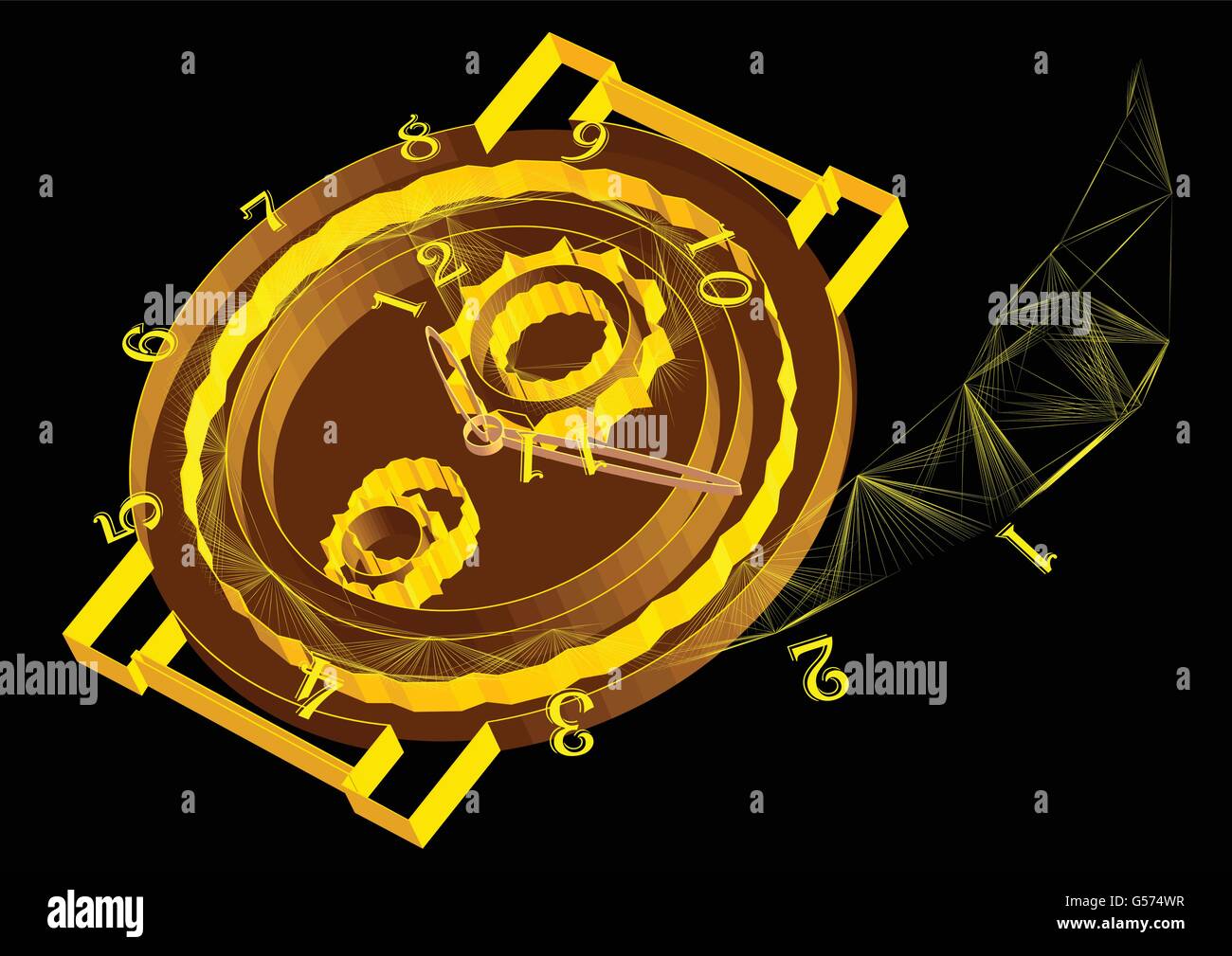 abstract watch on black background. 10 EPS Stock Vector Image & Art - Alamy