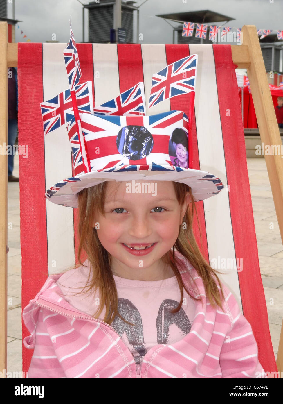 Erin Martin 6, from Brentry in Bristol, at the 'Big Lunch' preparations ...