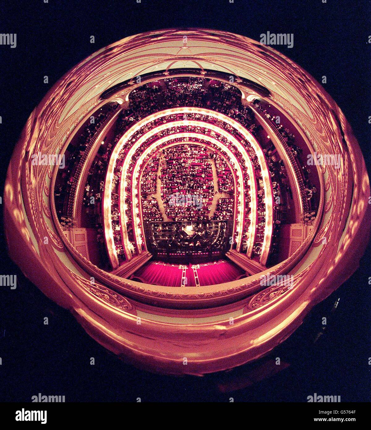 A shot of the audience in their seats at the Royal Opera House, in ...