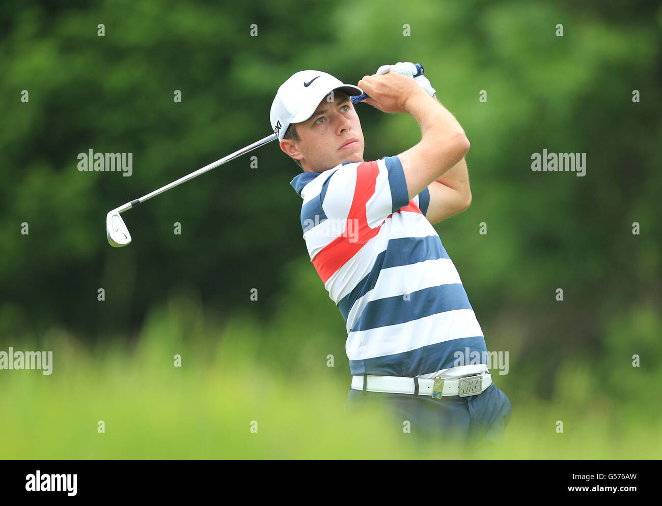 Daniel Denison during round two of The ISPS Handa Wales Open 2012 Stock ...
