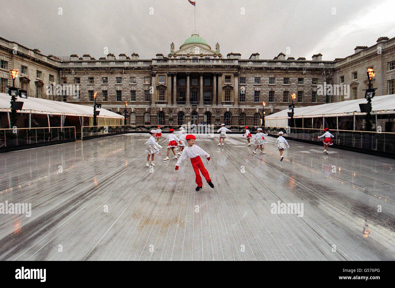 Somerset House Ice Rink Children Stock Photo - Alamy