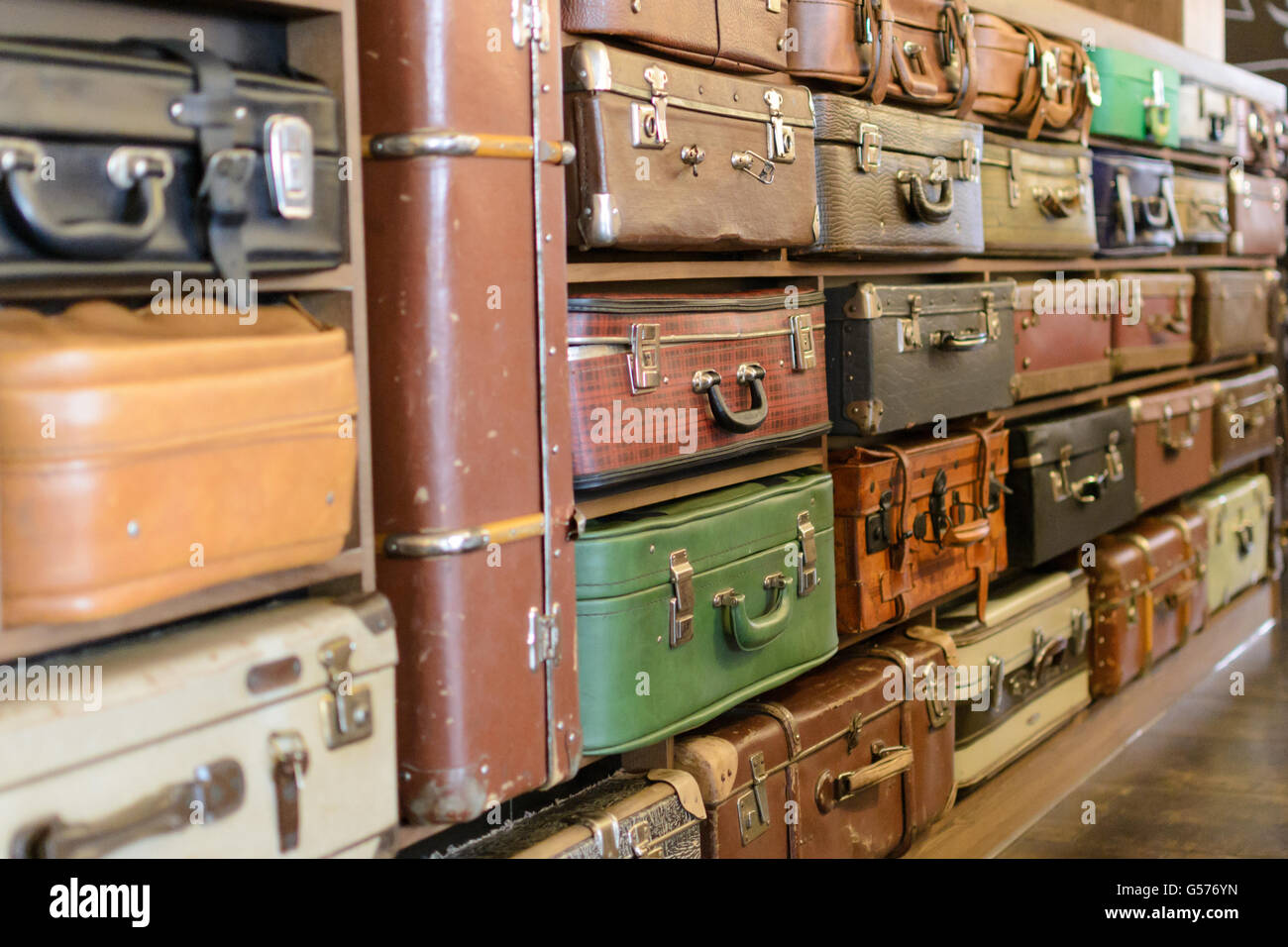 old vintage suitcases photo Stock Photo - Alamy