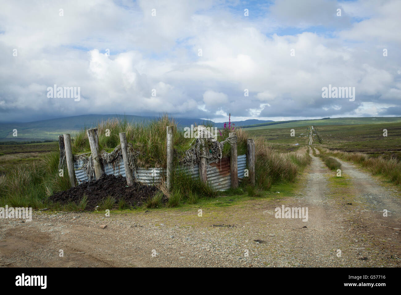 Old forgotten turf pen in a bogland, Ireland Stock Photo - Alamy