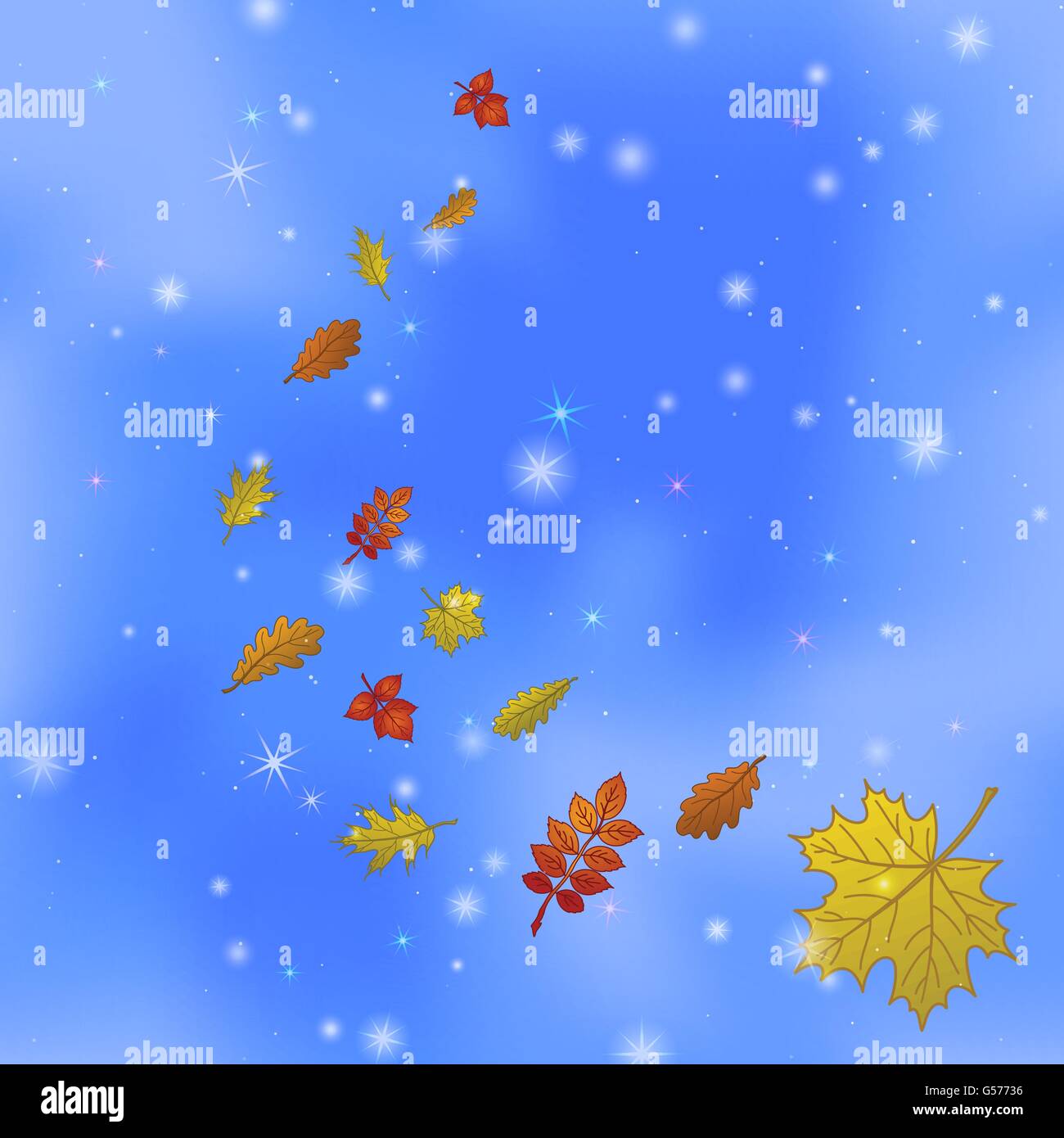 Abstract background with leaves on sky Stock Vector Image & Art - Alamy