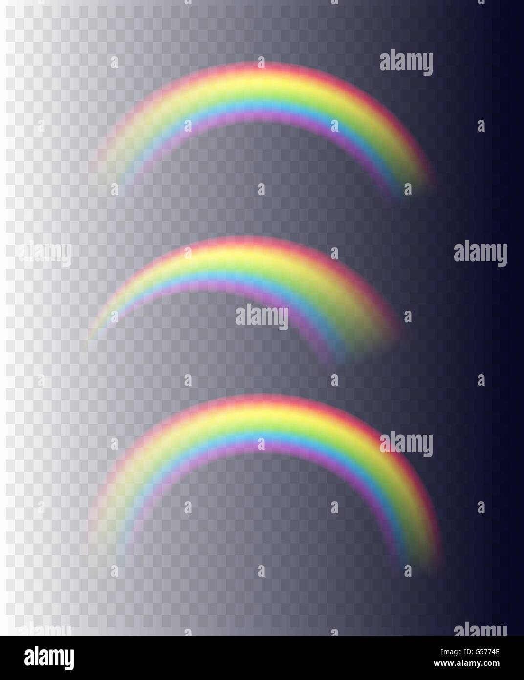 Transparent Rainbows in Different Shapes Stock Vector Image & Art - Alamy