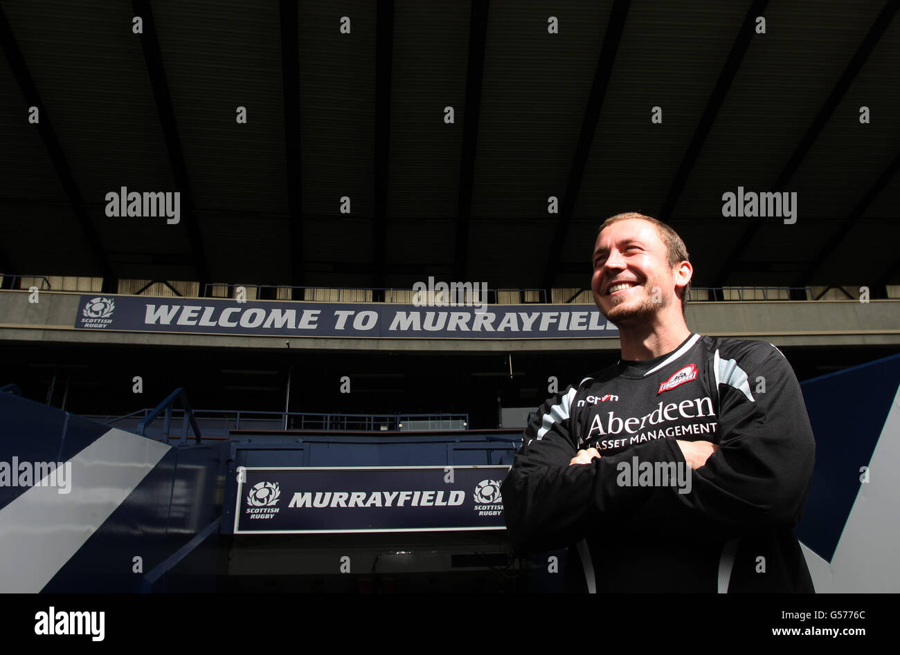 Edinburghs richie rees photocall murrayfield hi-res stock photography ...