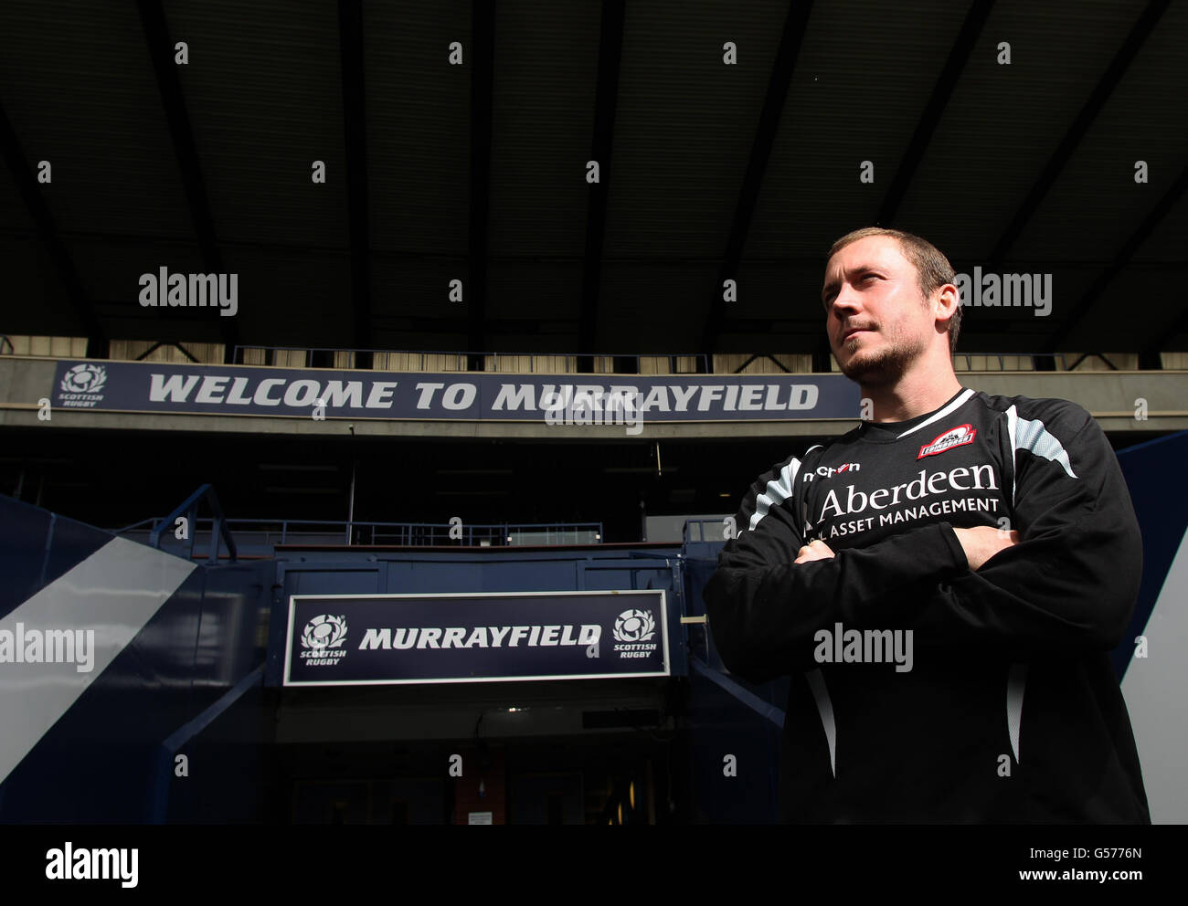 Edinburghs richie rees photocall murrayfield hi-res stock photography ...
