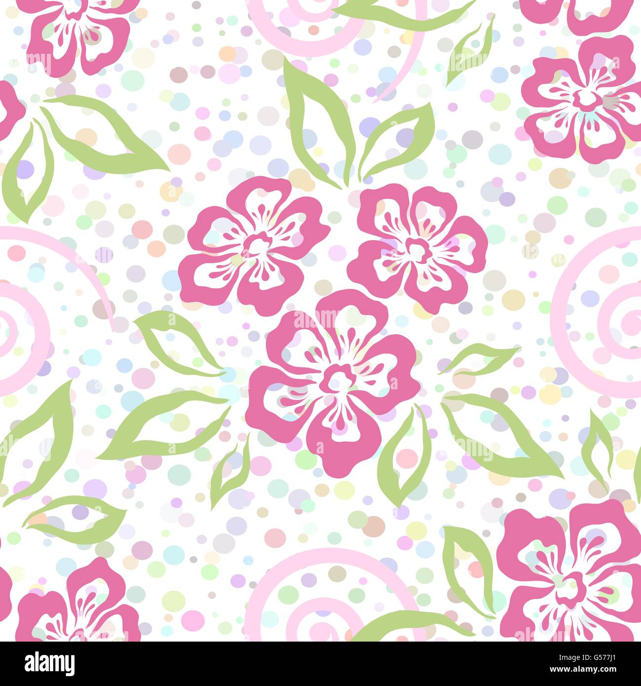 Seamless Flower Background Stock Vector Image & Art - Alamy