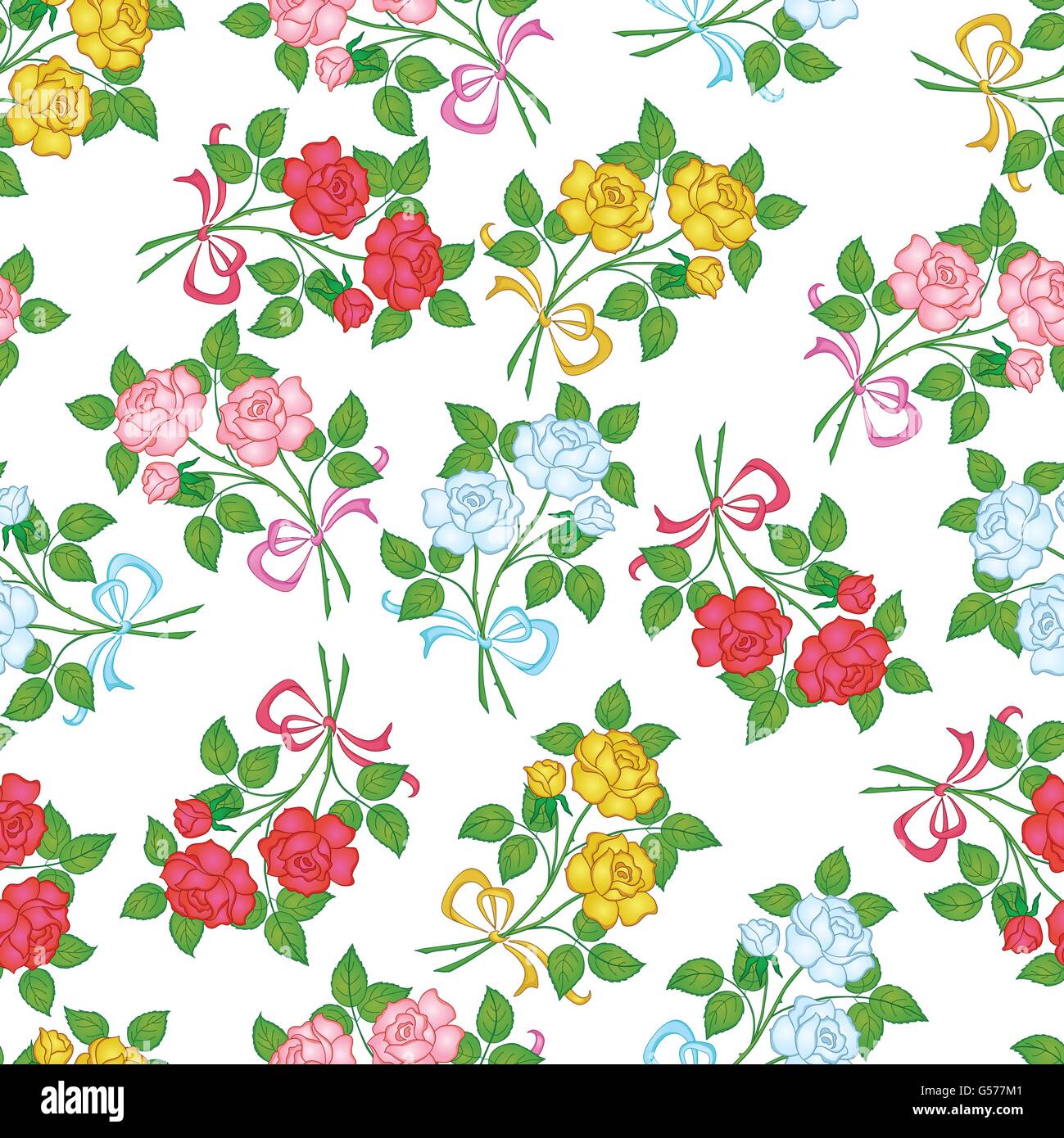 Seamless Flower Background Stock Vector Image & Art - Alamy