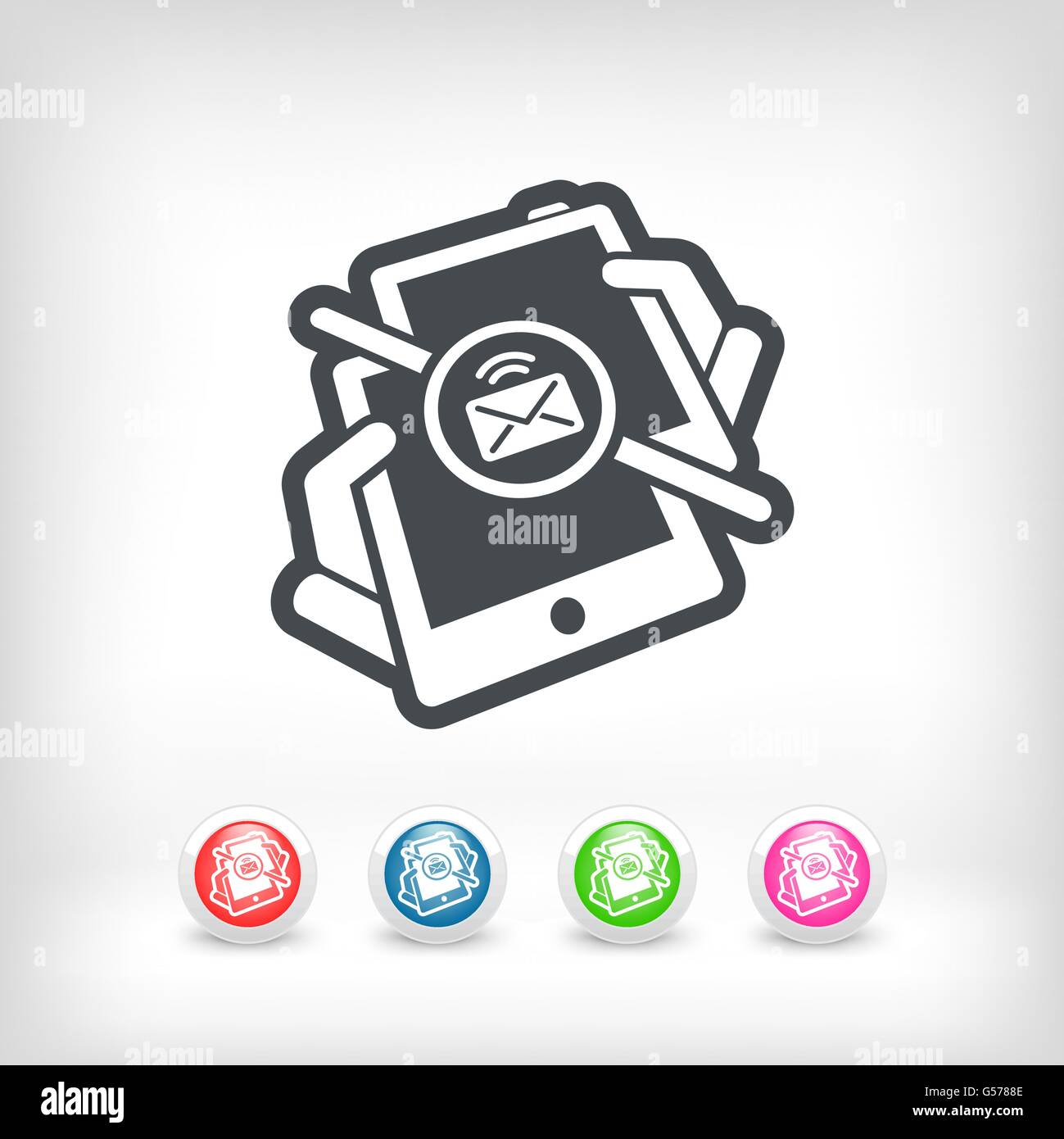 Message sending icon Stock Vector Image & Art - Alamy