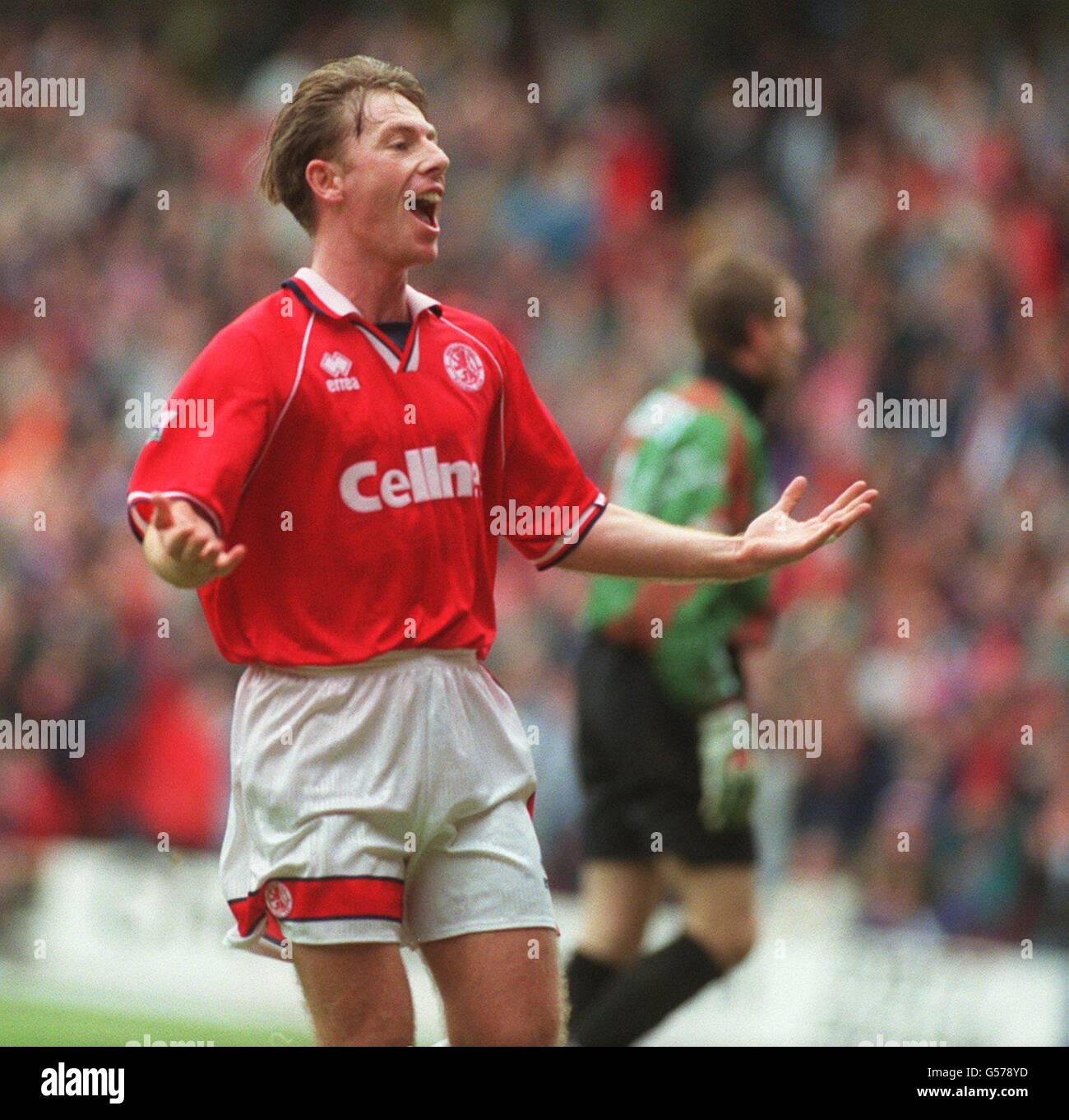 CRAIG HIGNETT, MIDDLESBROUGH, CELEBRATES 2nd GOAL AGAINST BLACKBURN ...
