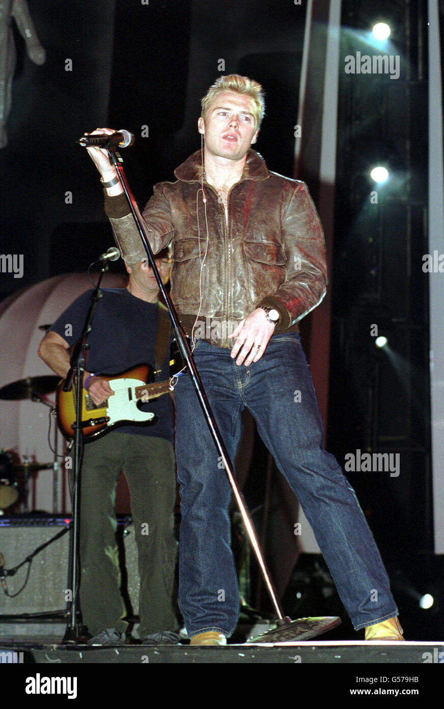 Irish singer ronan keating on stage at the globe arena hi-res stock ...