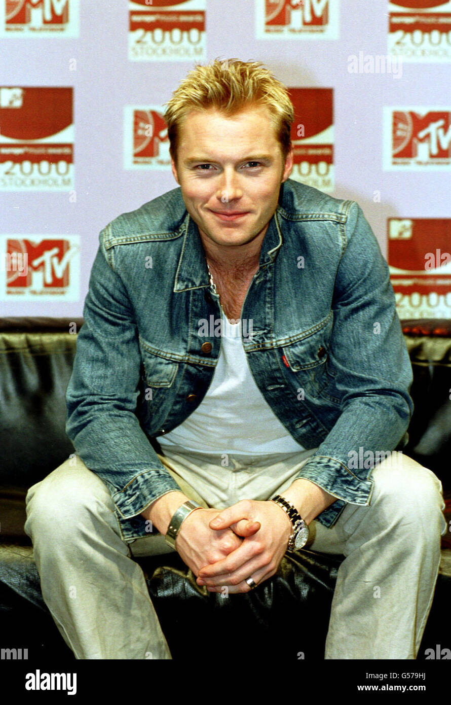 Irish singer Ronan Keating at the Globe Arena, Stockholm Sweden, before ...