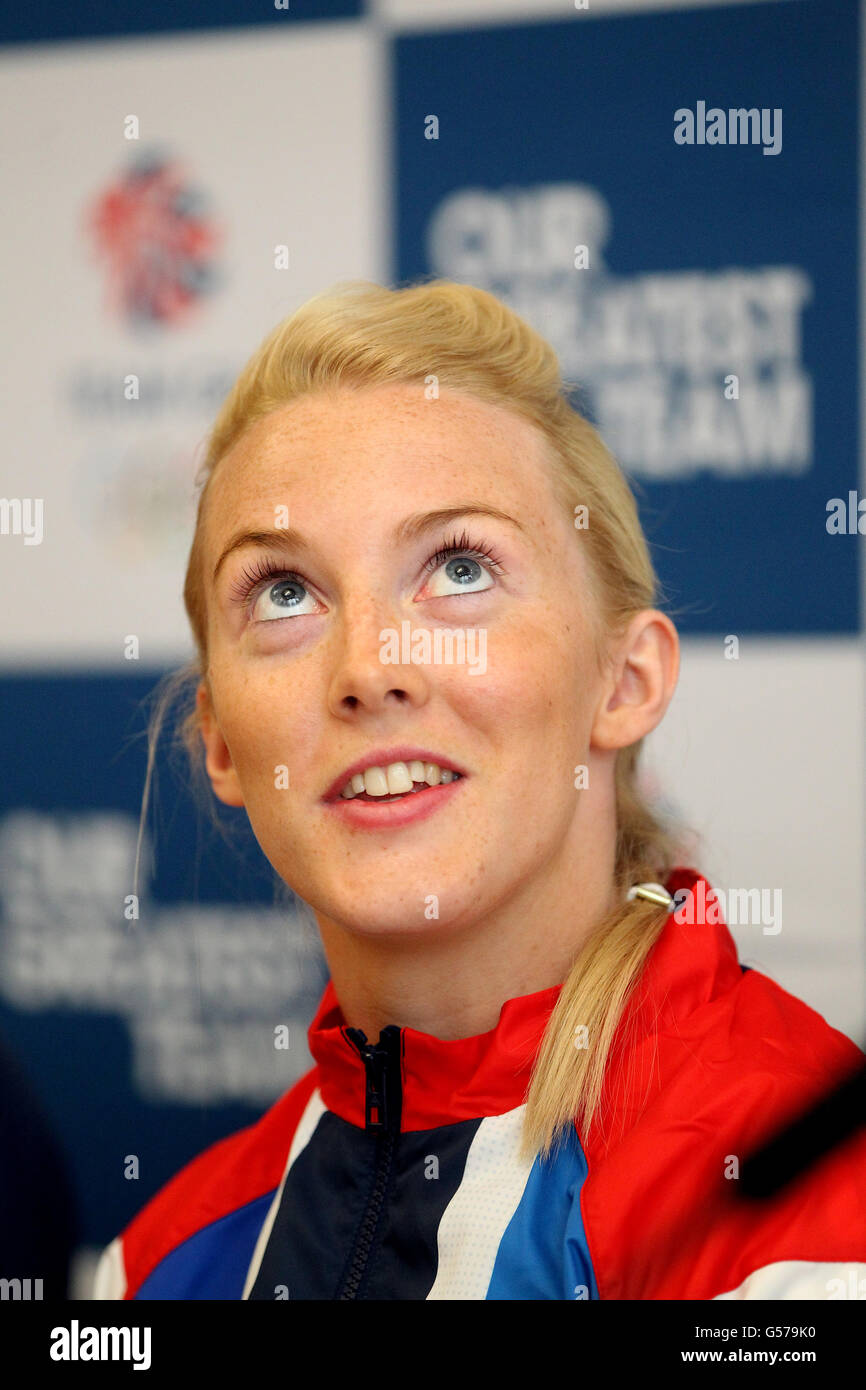 Great Britain's Imogen Bankier during a press conference at the London ...