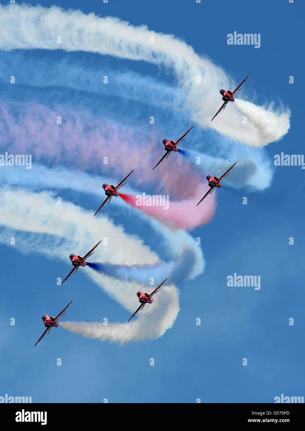 Red Arrows training Stock Photo - Alamy