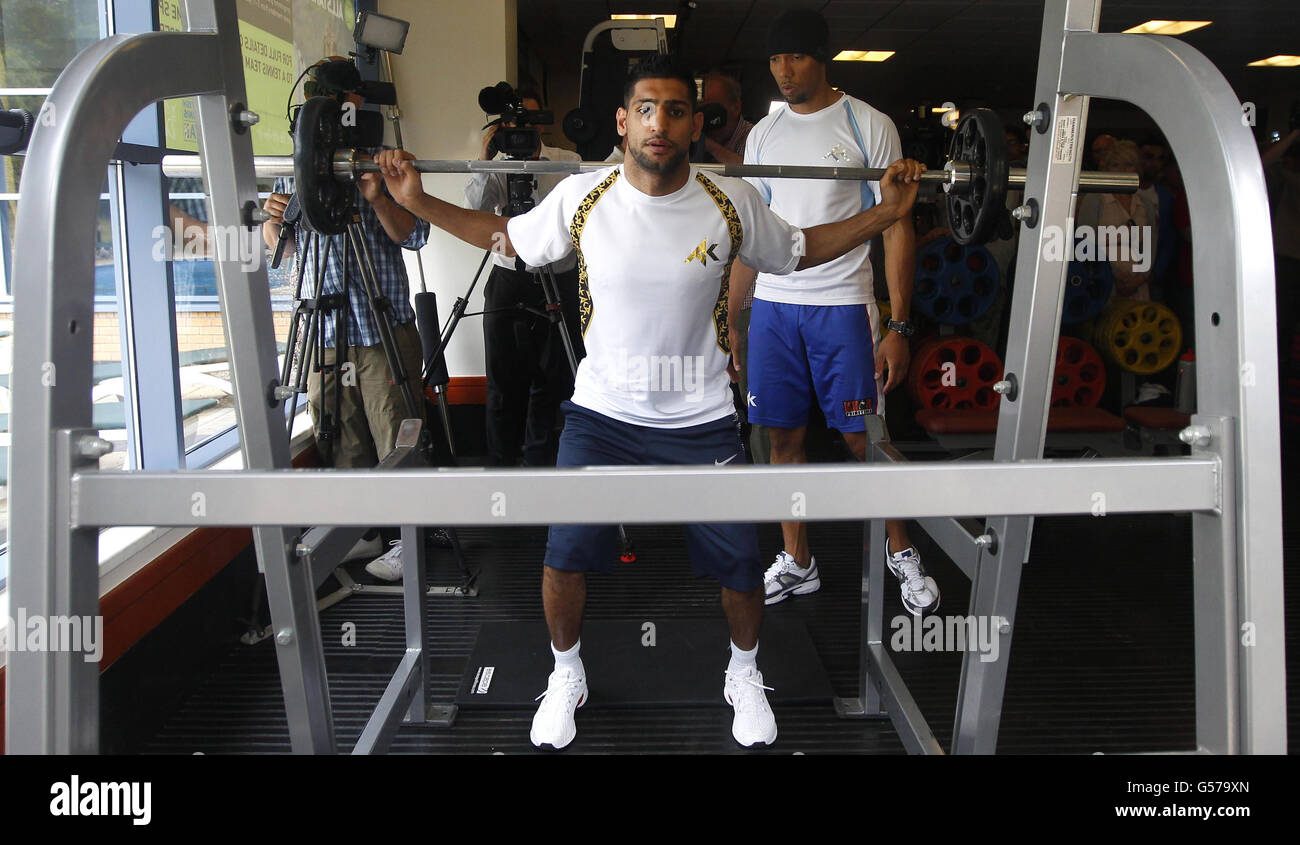 Boxing - Amir Khan Media Work Out - David Lloyd Centre. Boxer Amir Khan ...