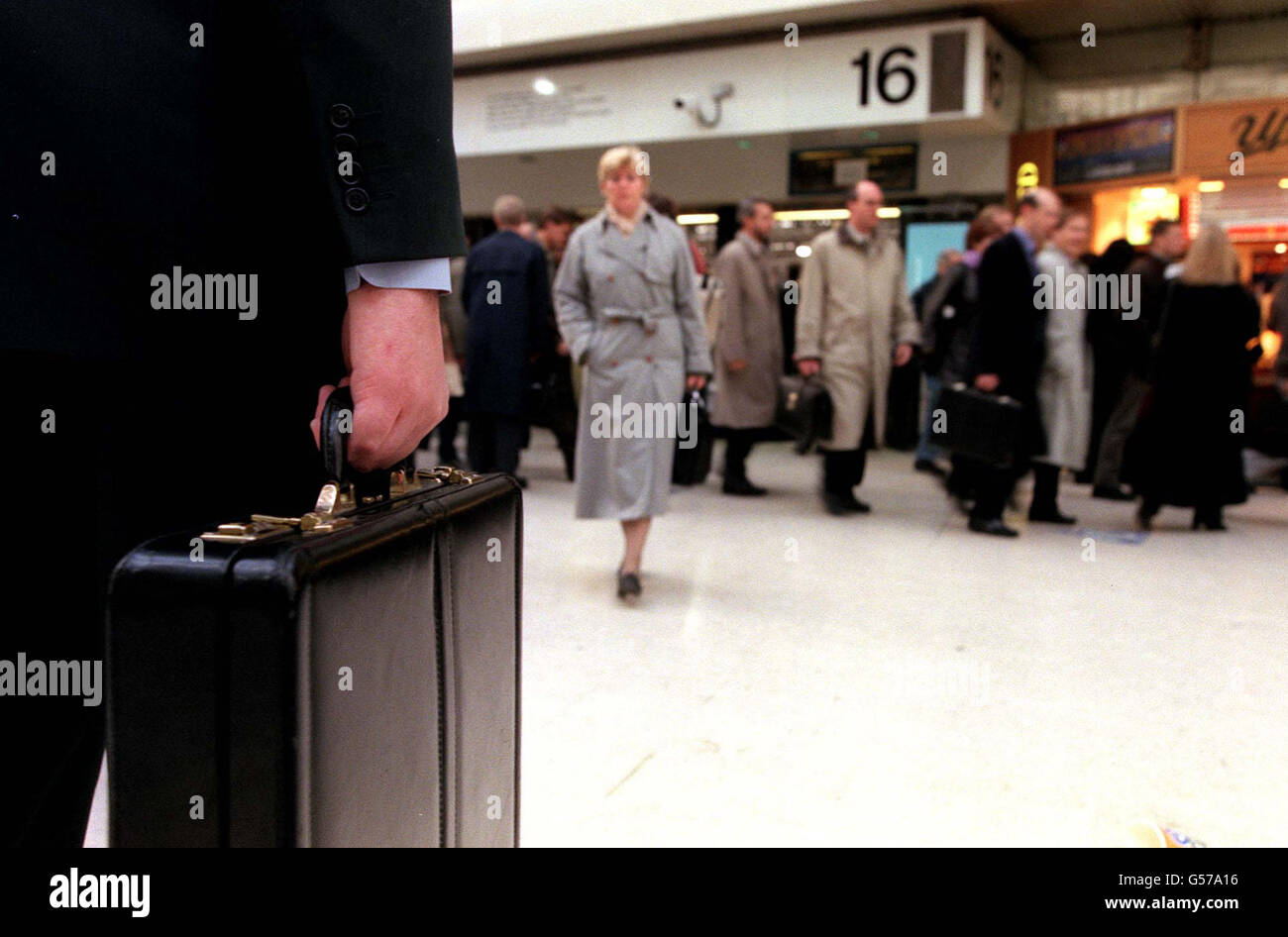 Passengers train station. Passengers in a London train station Stock ...