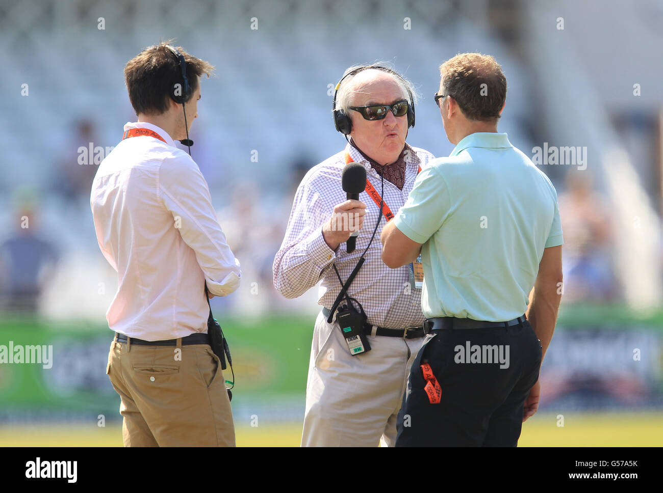 Test Match Special cricket commentator Henry Blofeld interviews Alec ...