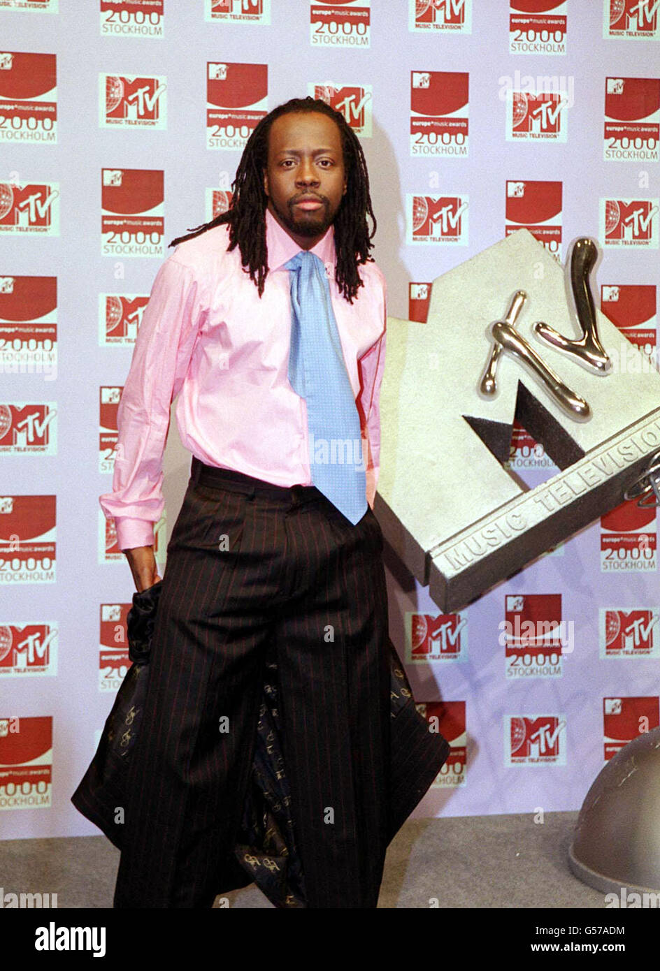 American rap artist and singer Wyclef Jean, the host of the show, at ...