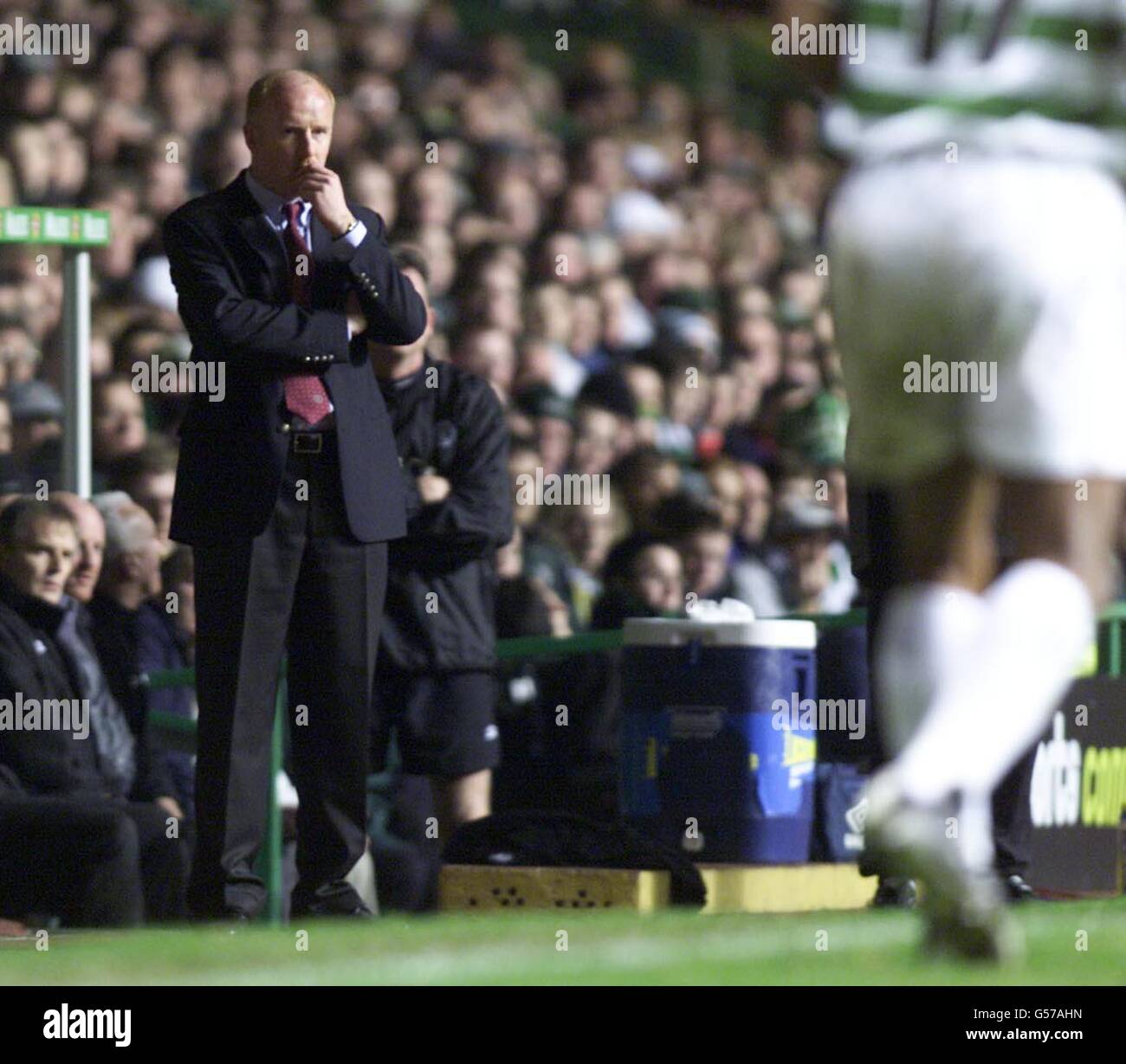 Hearts's temporary coach Peter Houston, watches his side go 6-1 down to ...