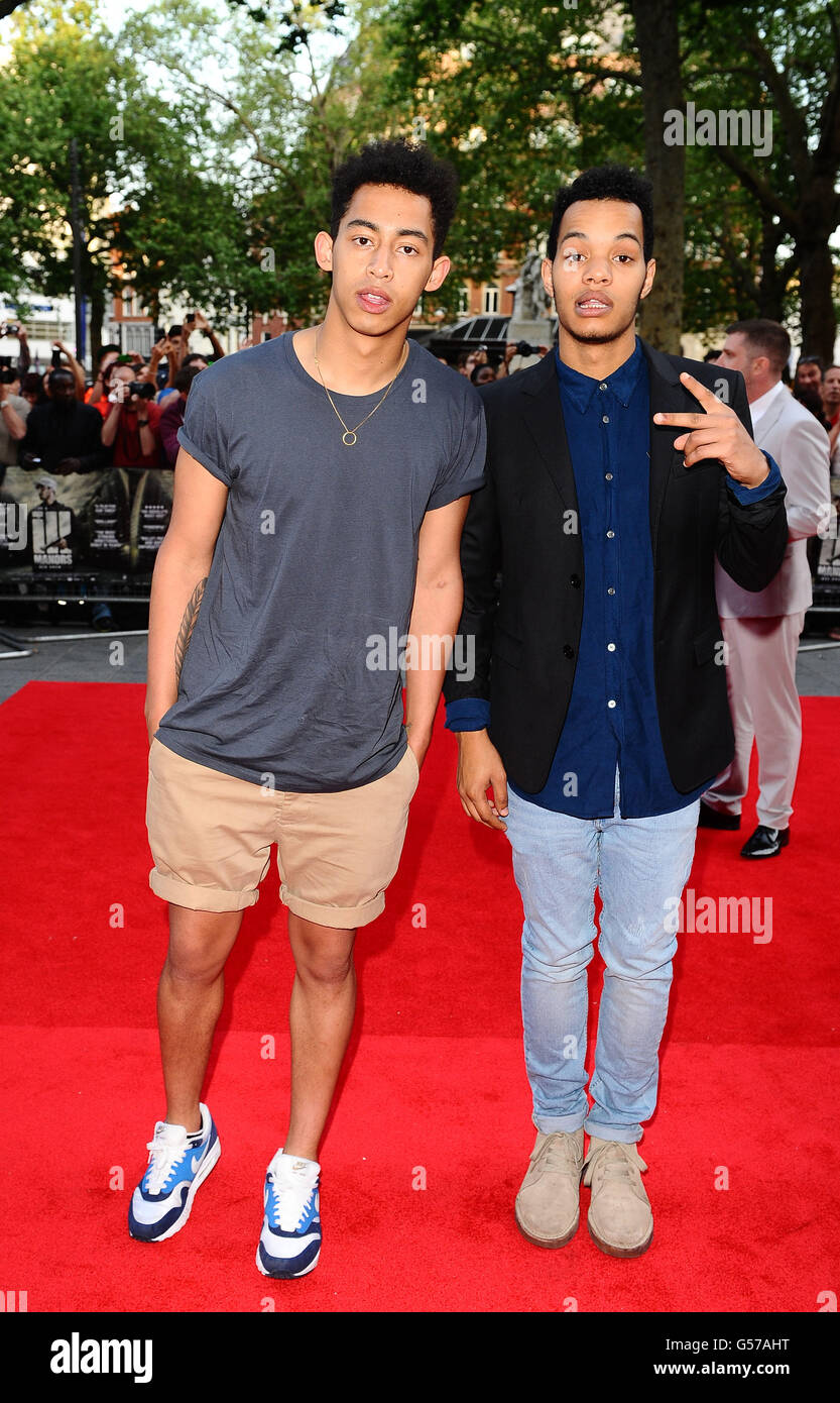 Rizzle Kicks arriving at the UK premiere of Ill Manors at the Empire ...