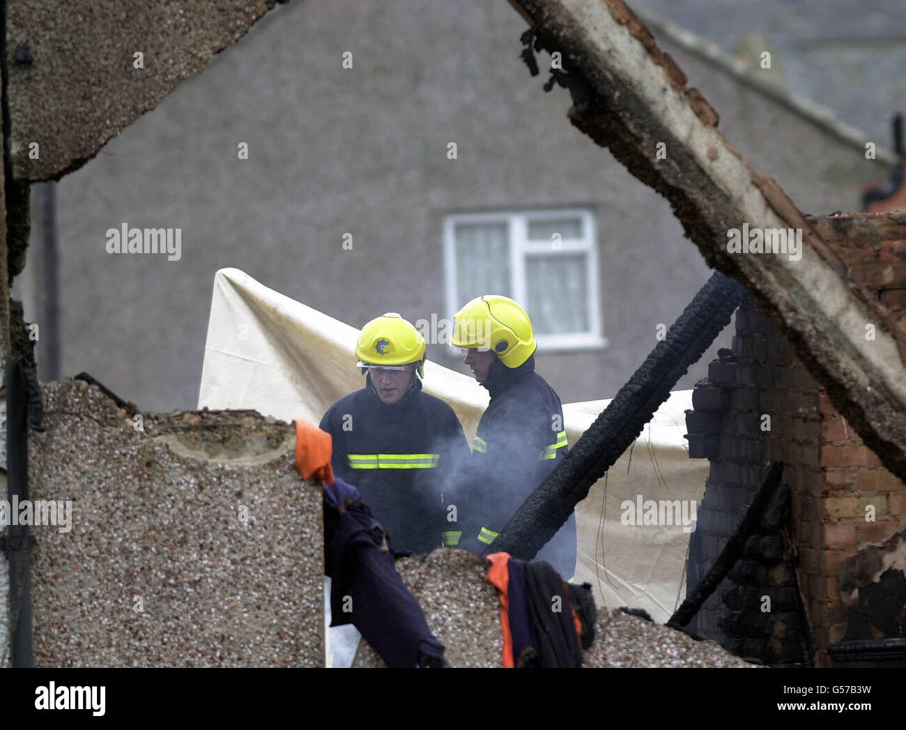 Leeds house blast scene Stock Photo - Alamy