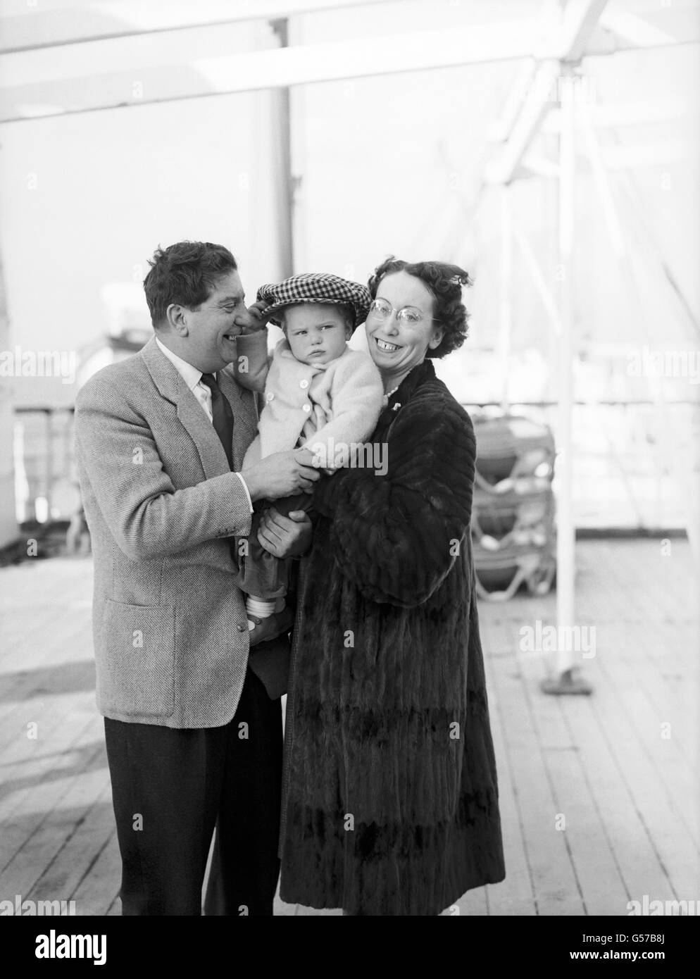Comedian Sid Field, his wife and their infant son John Nicholas (trying ...