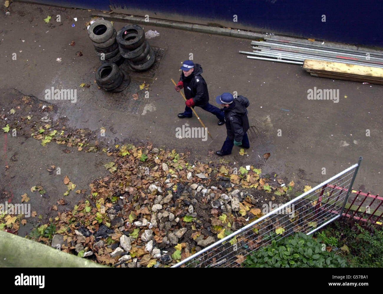 The scene on the north Peckham Estate, south London, close to where ...