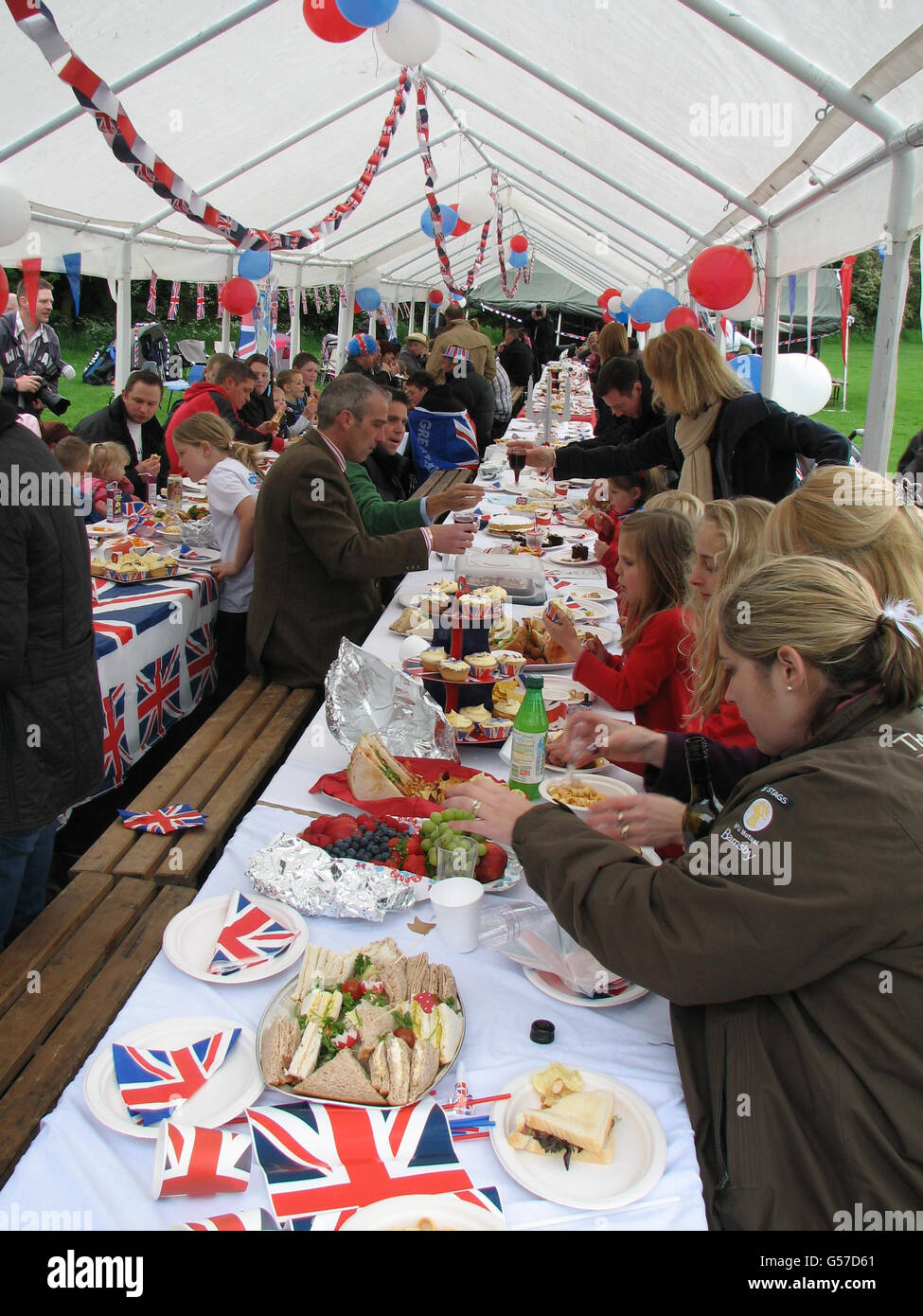 The Diamond Jubilee 'Big Lunch' party at Catterick Garrison in North ...