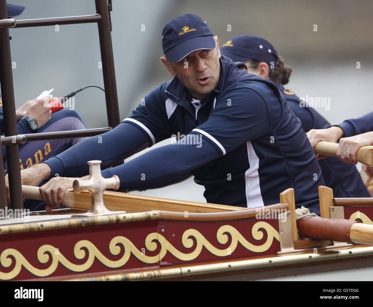 Former Olympic rower Steve Redgrave, during the Diamond Jubilee River ...